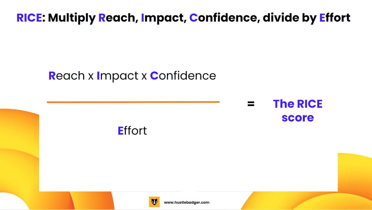 RICE Framework with Examples | Free Scoring Template - Hustle Badger